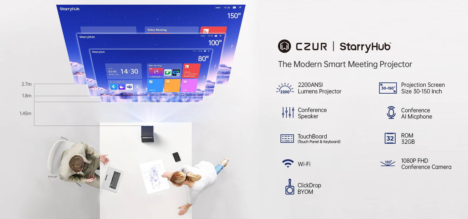 CZUR StarryHub|All In One Modern Meeting Room Projector – CZUR TECH
